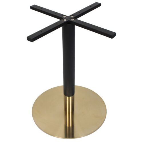 TIVOLI BLACK AND BRASS DISC TABLE BASE | StyleNations